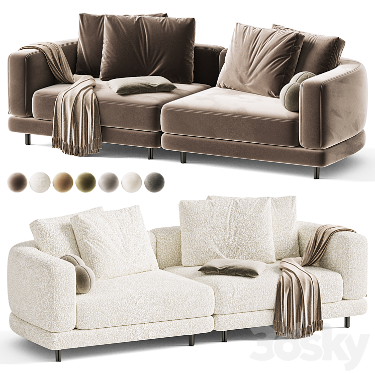 Plain Sofa 2 - Sofa - 3D model
