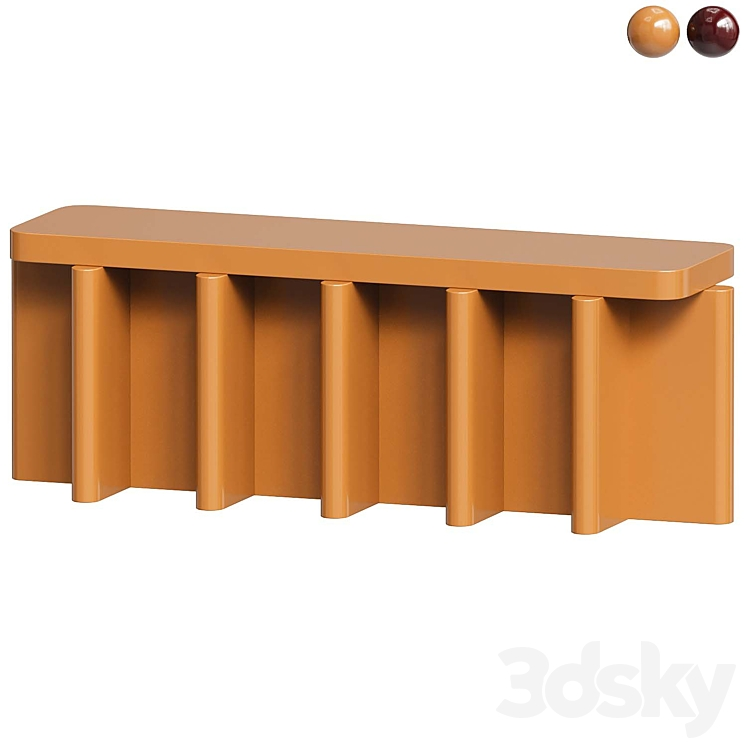 Back caramel bench - Other - 3D model