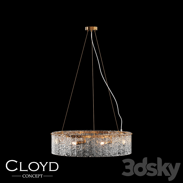 Cloyd PARSIFAL-A C8 Chandelier (art. 11372) - Pendant light - 3D model