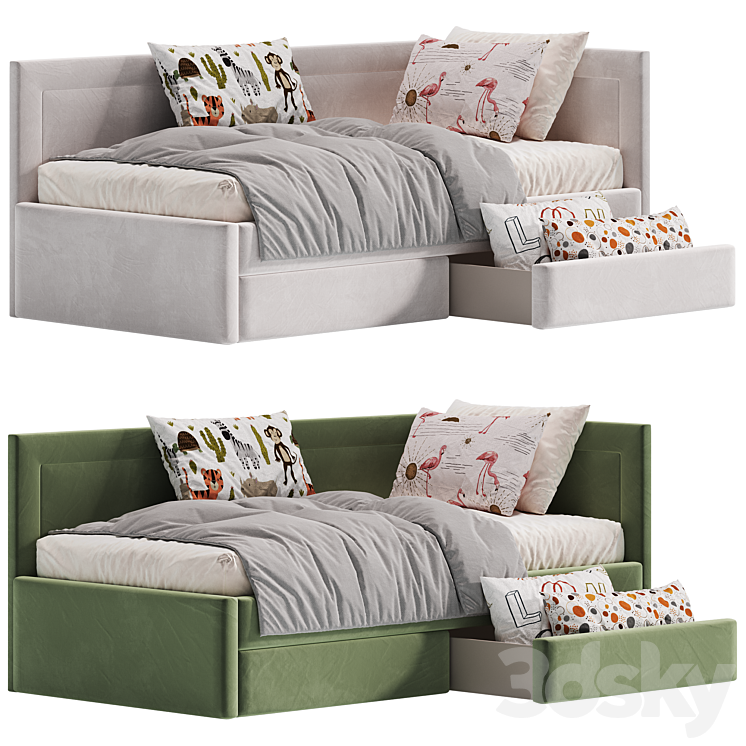 Tweety children's soft bed - Bed - 3D model