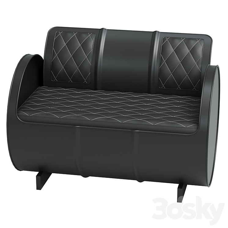 Mini Barrel Sofas - Sofa - 3D model