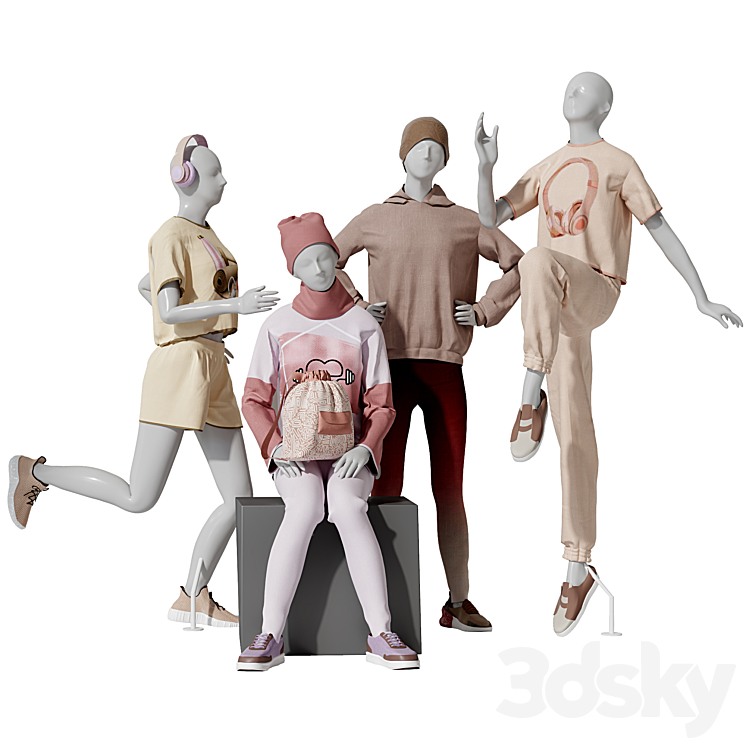 Mannequins 11 - Shop - 3D model