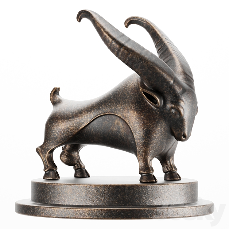 Steampunk Ram Figurine Sculpture - Sculpture - 3D model