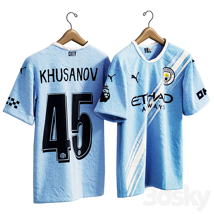 Man City Shirt Set - Сlothes and Footwear - 3D model