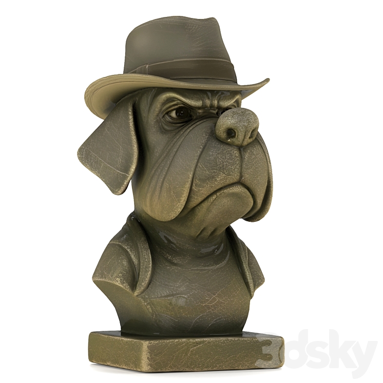 Gentleman Bulldog - Sculpture - 3D model