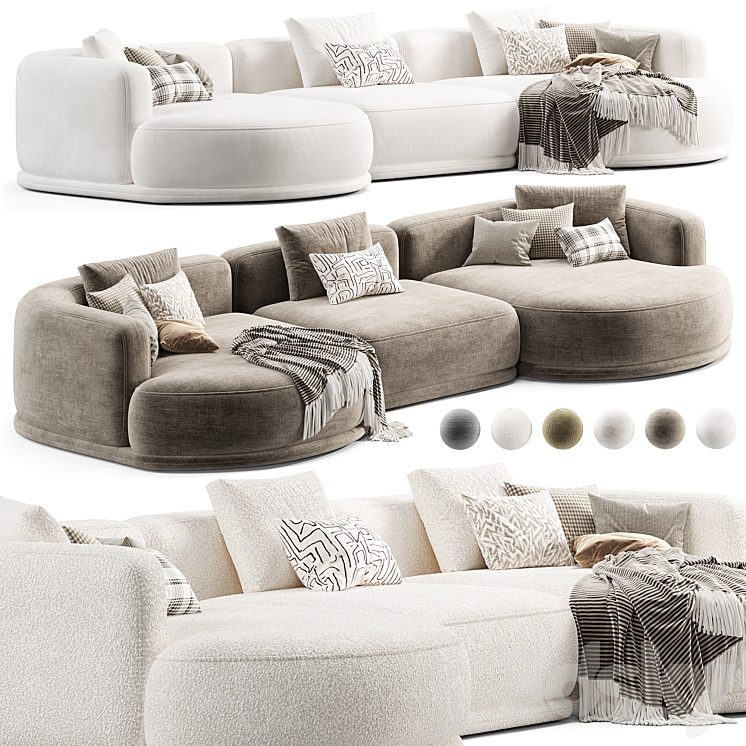 Mononova Franke Semi-Circular,Modular Sofa - Sofa - 3D model