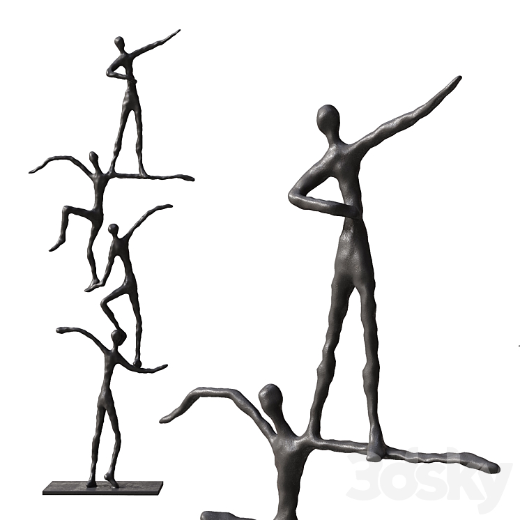 Human Metal Sculpture WH017 - Sculpture - 3D model