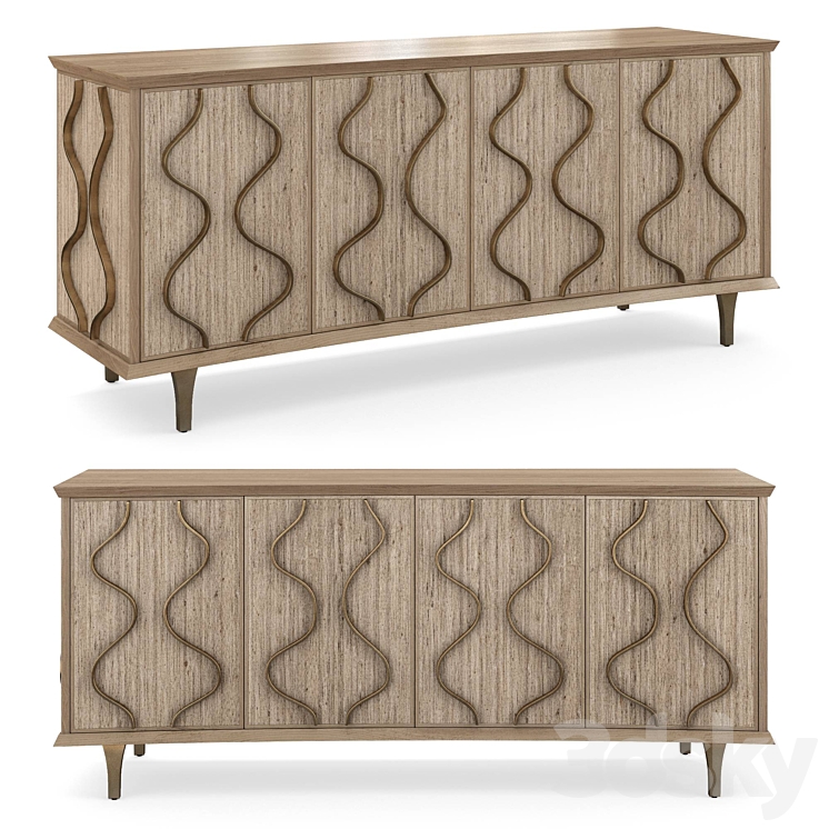 Wave Media Cabinet - Sideboard & Chest of drawer - 3D model