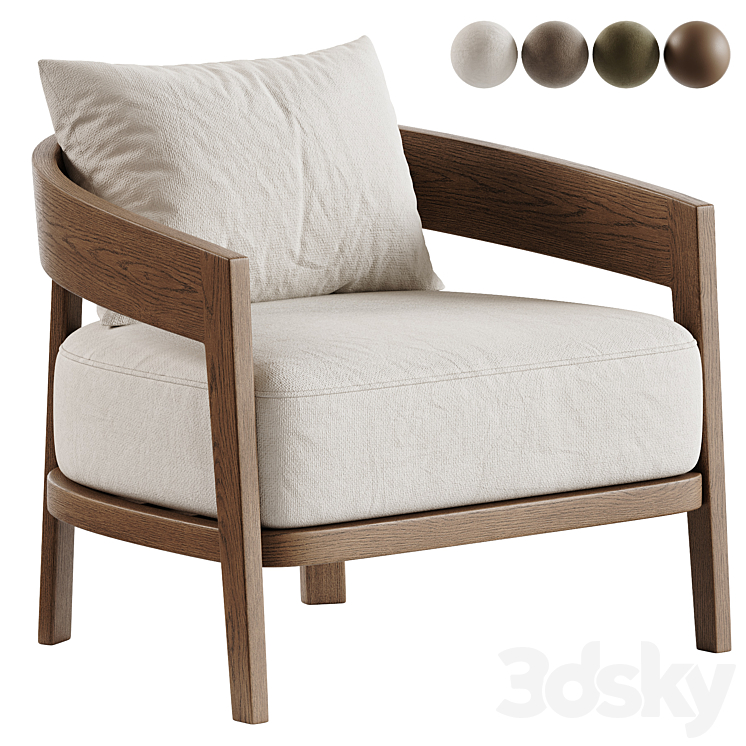 Cavallo Lounge Chair - Arm chair - 3D model