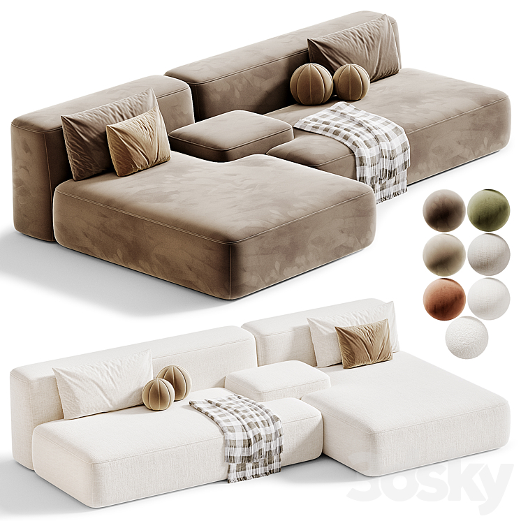 Lema Cloud Modular Corner Sofa - Sofa - 3D model