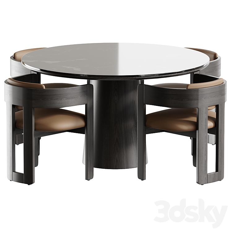 Kate Dining Chair and Thorsten Dining Table - Table + Chair - 3D model