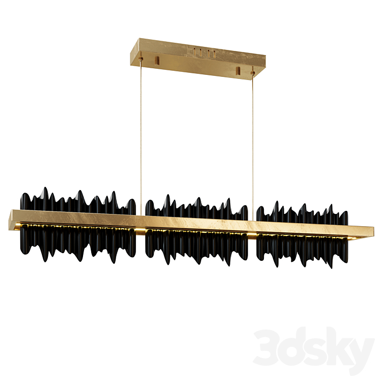 Modern-black-and-gold-pendant-lamp - Pendant light - 3D model