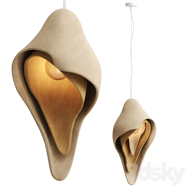 Clay Womb Pendant - Pendant light - 3D model